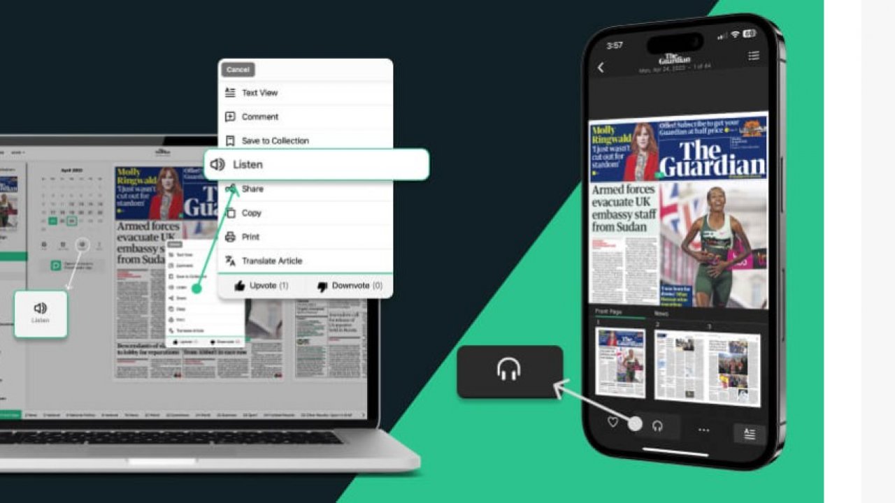 Pressreader releases Text-to-Speech feature | Library